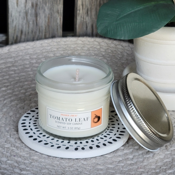 Trader Joe'S | Accents | New Trader Joes Tomato Leaf 3oz Candle Lid | Poshmark